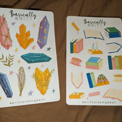 Books / Bookish Stickersheet // Bullet Journal Book Stickers, Cute BUJO ...