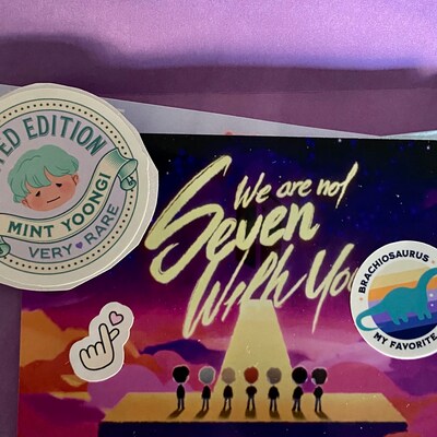 Mint Yoongi Sticker BTS Inspired Sticker Suga Min Yoongi Cute Sticker ...