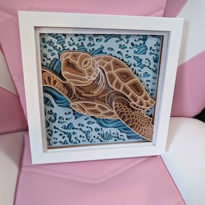 Layered Sea Turtle Laser Cut 3D File SVG Instant Download Vector ...