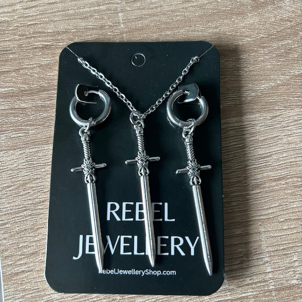 Silver Sword Necklace for Women and Men, Sword Strength Necklace ...