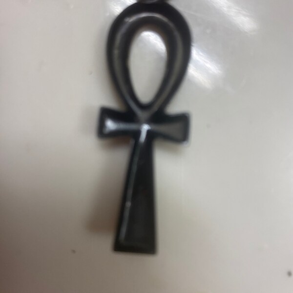 Ankh Necklace - 7th Anniversary Gift -flame Colored Copper Ankh ...