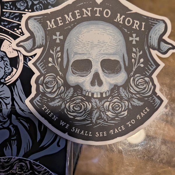 4" Memento Mori Vinyl Sticker - Etsy