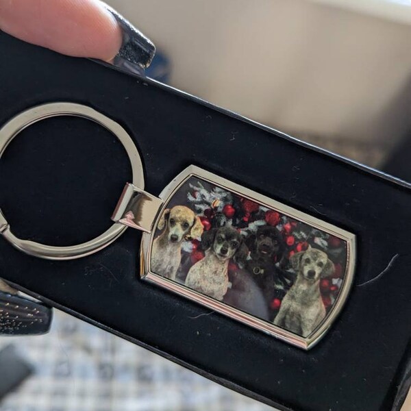 Photo Keyring - Personalised Keyring Birthday Gift for Husband, Photo ...