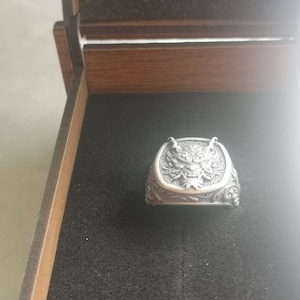 Japanese Oni Mask Demon, Japanese Mythology Jewelry, Sterling Silver ...