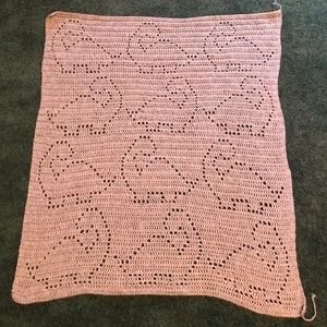 Littlefoot Blanket Filet Crochet Blanket Pattern Baby - Etsy