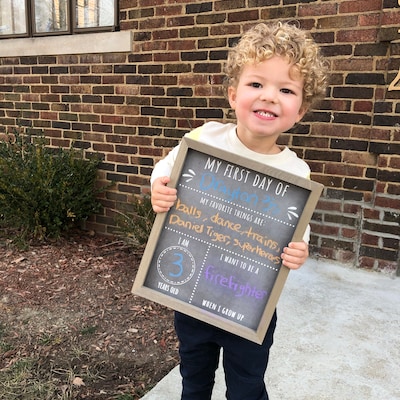 First Day of School Rustic Sign 10x12 - Etsy