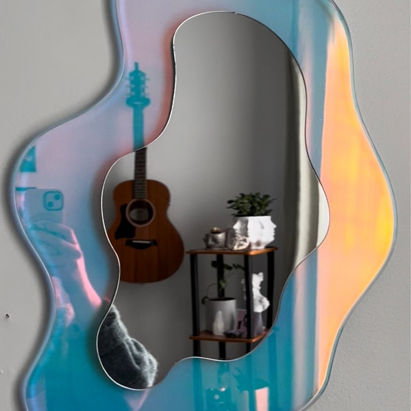 Medium Wiggly Life Reflector - Wavy Acrylic Mirror Wiggly Mirror ...