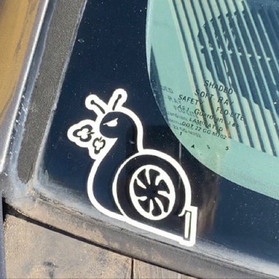 Turbo Snail Decal Turbocharged Car Decal Snail Boost Decal Vinyl ...