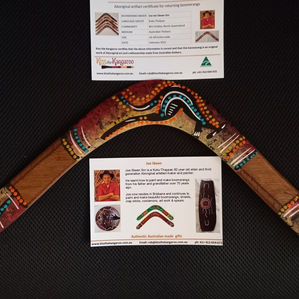 Traditional Animals Design |16 Inch | Returning Boomerang | Choose Left ...