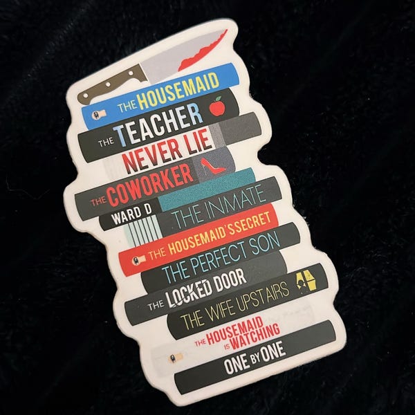 Freida Mcfadden Book Stack Sticker, Bookish Sticker, Kindle Decal ...