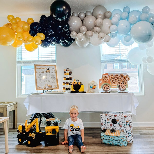 Construction Balloon Garland | DIY Balloon Garland Kit | Construction ...