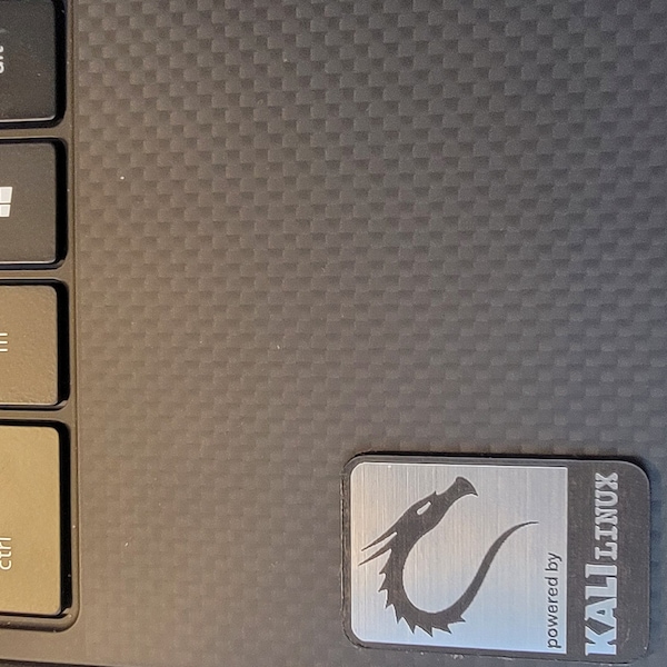 Kali Linux Sticker Case Badge Emblem - Chrome Reflective - 37 Mm X 25 ...