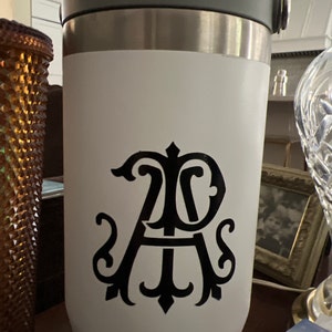 Two Letter Monogram Sticker, Couples Monogram, Custom Double Initials ...