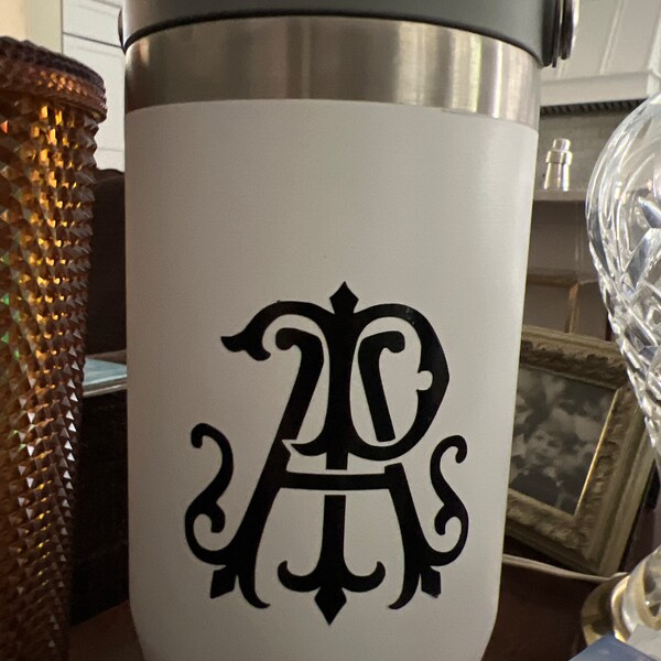 Two Letter Monogram Sticker, Couples Monogram, Custom Double Initials ...