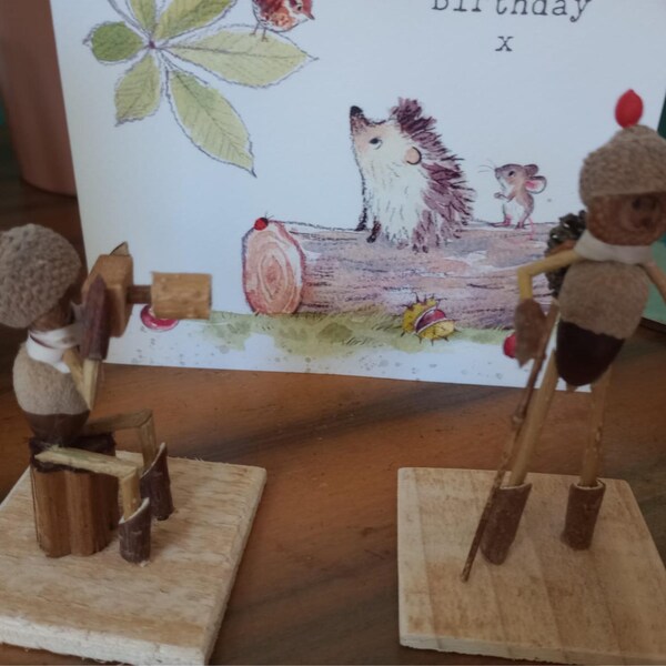 Medieval Scholar Acorn Elf - Nature-inspired Figurine - Etsy