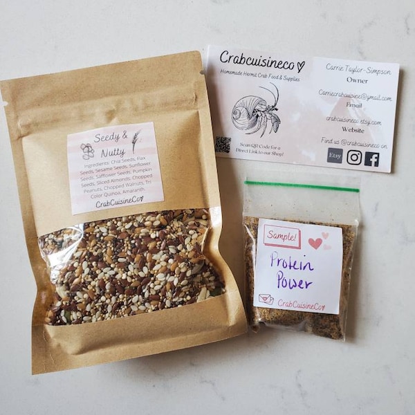 Seedy & Nutty Hermit Crab Food Protein and Fat Mix New and Improved ...