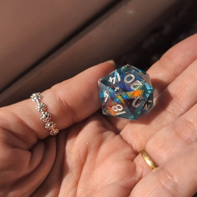 Orange Cream Soda Dice Handmade Resin Sharp Edge Dice Set for Dnd, D&D ...