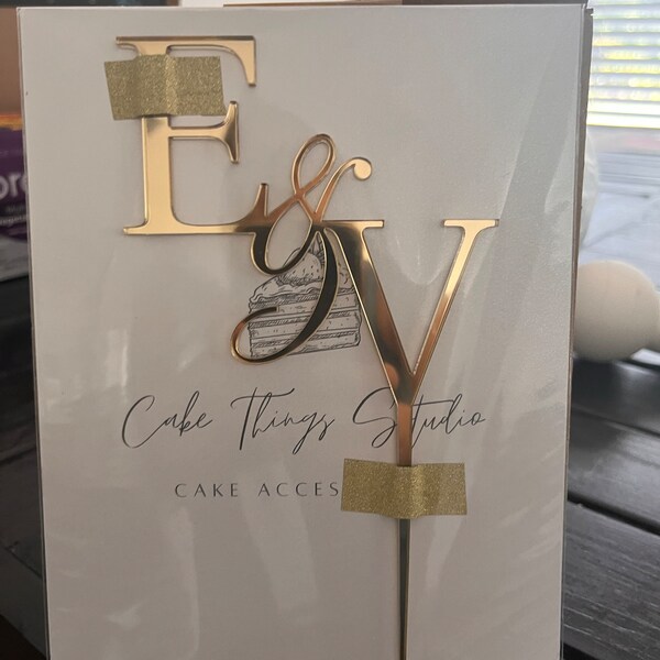 Personalized Initials for the Cake Topper L Wedding Initials on a Cake ...