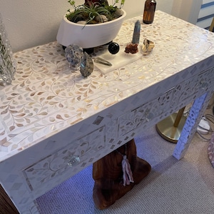 Handmade Wooden Bone Inlay Console/ Console Table / Desk / Study Table ...
