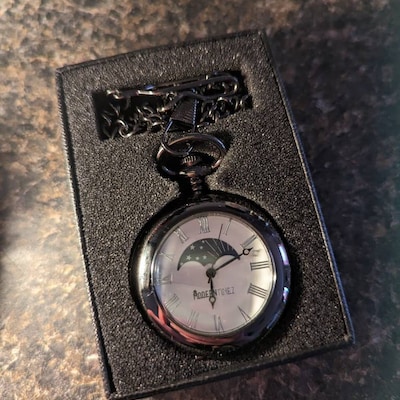 Moon-phase Pocket Watch, Personalized Pocket Watch, Wedding Gift ...
