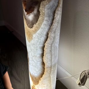 2 Onyx Lamps / Onyx Table Lamps / Stone Lamps / Nightstand Lamps / Desk ...