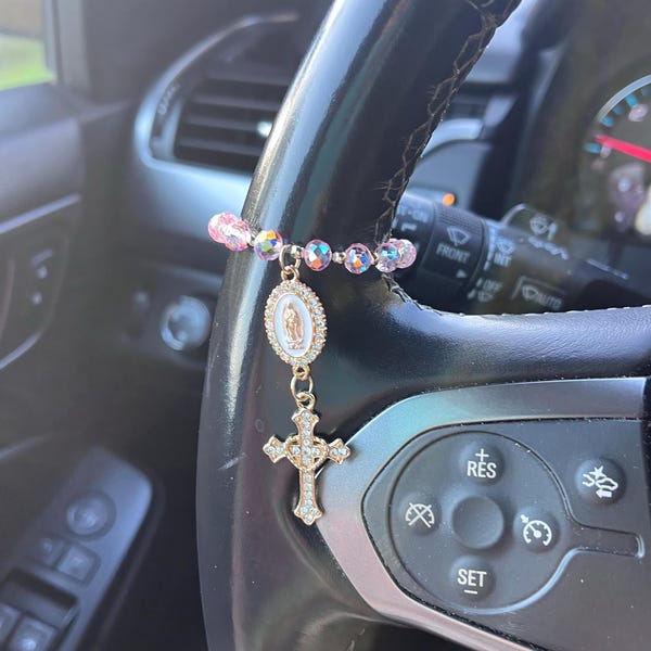 Virgin Mary Car Charm,car Decoration, Car Accessories, Rearview Mirror ...
