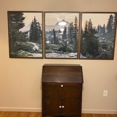 Nature Art Set of 3 Mountain Wall Art Landscape Print Set Lake Mountain ...
