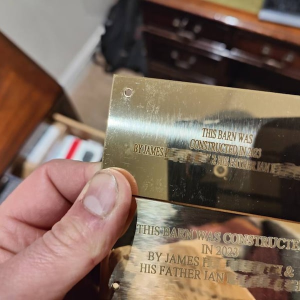 Personalised Engraved Premium Solid Brass Plates Available in Different ...