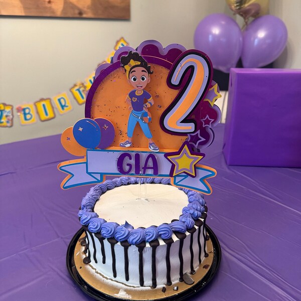 Meekah Inspired Cake Topper, Shaker Caketopper for Meekah’s Keepsake ...