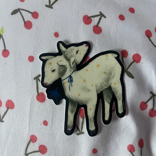 Two-headed Lamb Vinyl Sticker - Etsy