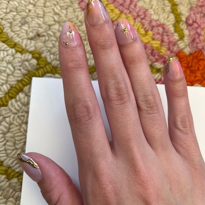 Chrome Swirls Silver Chrome Swirl French Tips chrome Change Available ...