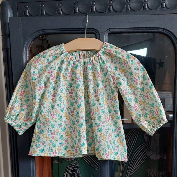 Easy Balloon Sleeve Blouse Sewing Pattern | A4 A0 and Projector Formats ...