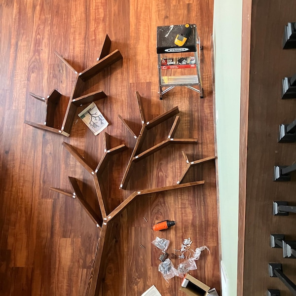 Tree Book Shelf, Decorative Wooden Tree Bookcases, Decorative Library ...