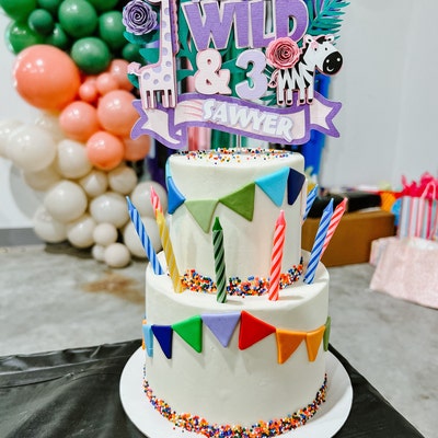 Yippee I'm 3 Sweets Theme Cake Topper - Etsy