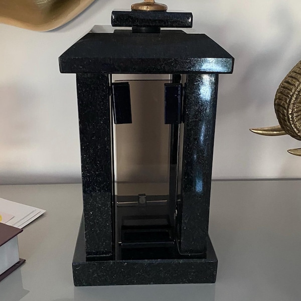 Grave Lantern With a Cross for a Cemetery, Memorial Candle Holder ...