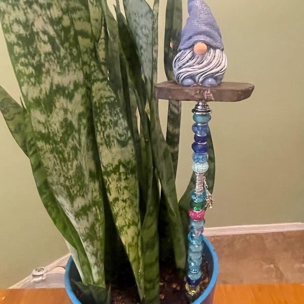 Ladybug or Honey Bee Garden Wand, Glass Beaded Garden Stake, Jeweled ...