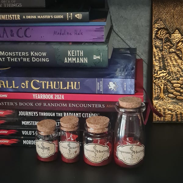 Alchemist Fire | Dnd Potion Bottle Dice Set | Red and Black Polyhedral ...