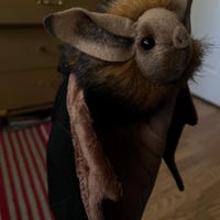Bat Plush, Fruit Bat, Albino Flying Fox , Halloween Gift Bat Lovers ...