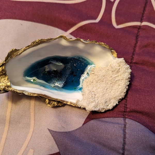 Ocean Shell Ring Dish ,resin Jewelry Dish Beach Wedding Oyster Shell ...