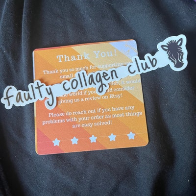 Faulty Collagen Club Sticker Vinyl Car Decal Connective Tissue - Etsy