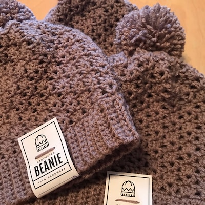 PRINTABLE Beanie Tags 8pc Digital PDF Tags Labels for Handmade Knit and ...