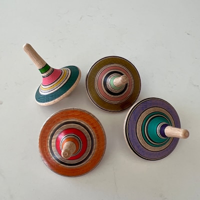 Wooden Finger Spinning Top Handmade Tops Spinning Tops - Etsy