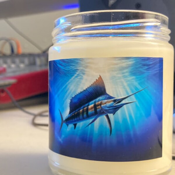 Great White Shark Ocean Candle | 100% Natural Soy Wax Scented Unscented ...