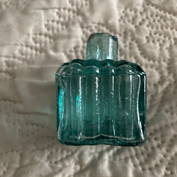 Victorian Ink Pot | 1890's | Glass Inkwell | Antique Writing Pen Pot ...