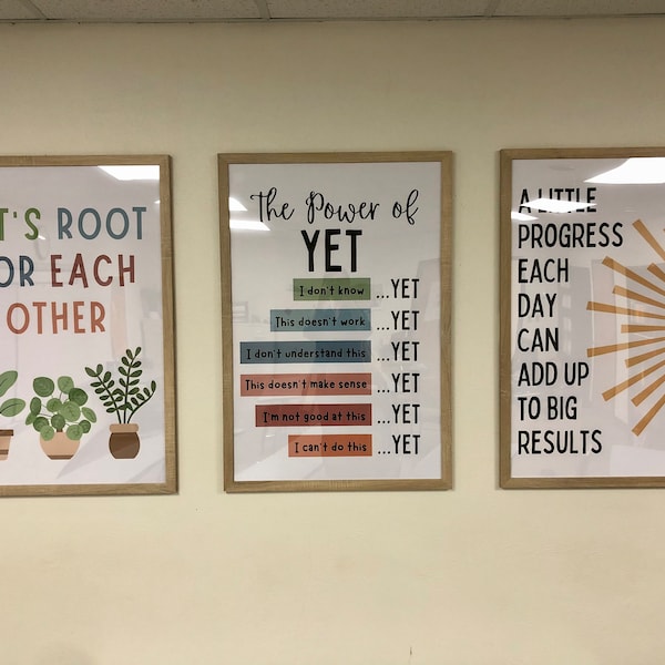 The Power of yet Poster Therapy Office Decor DBT Poster Boho Classroom ...