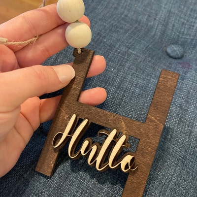 Personalized Name Wood Letter Christmas Ornament Laser Cut - Etsy