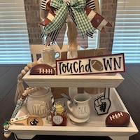 5 Boo & Eek 3D Circle Signs for Halloween Tiered Tray, Black and White ...