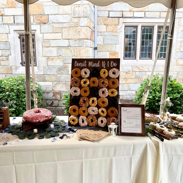 Tabletop Donut Wall: Wooden Dessert Display, Holds 30/60 Doughnuts - Etsy