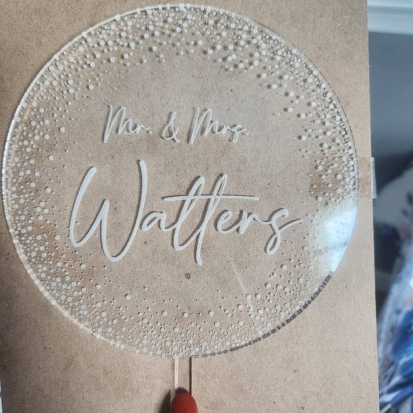 Personalized Cake Topper, Custom Cake Topper, Engraved Clear Acrylic ...