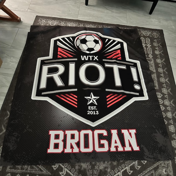 Logo Photo Blanket, Sports Fleece Blanket, Personalized Stadium Team ...
